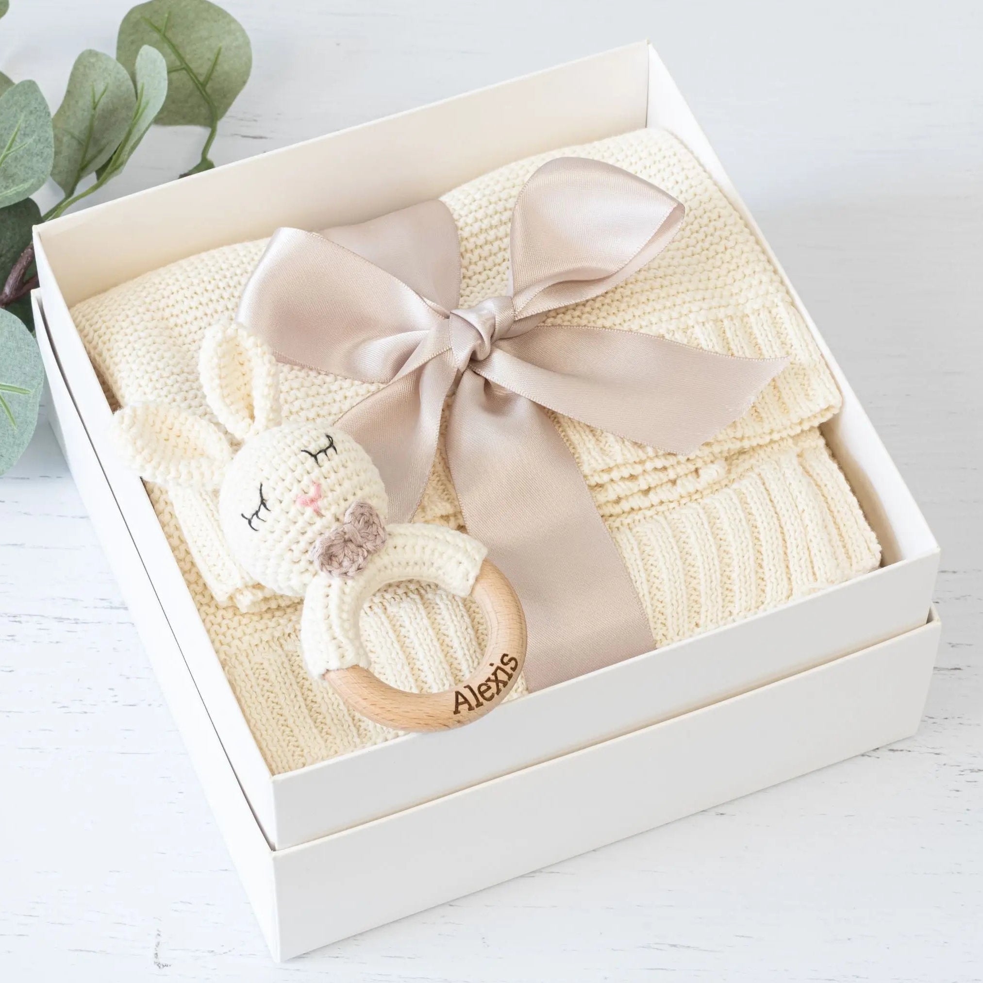 Welcome a new life with the "Baby 1" Gift Box - Includes Baby Knitted ...